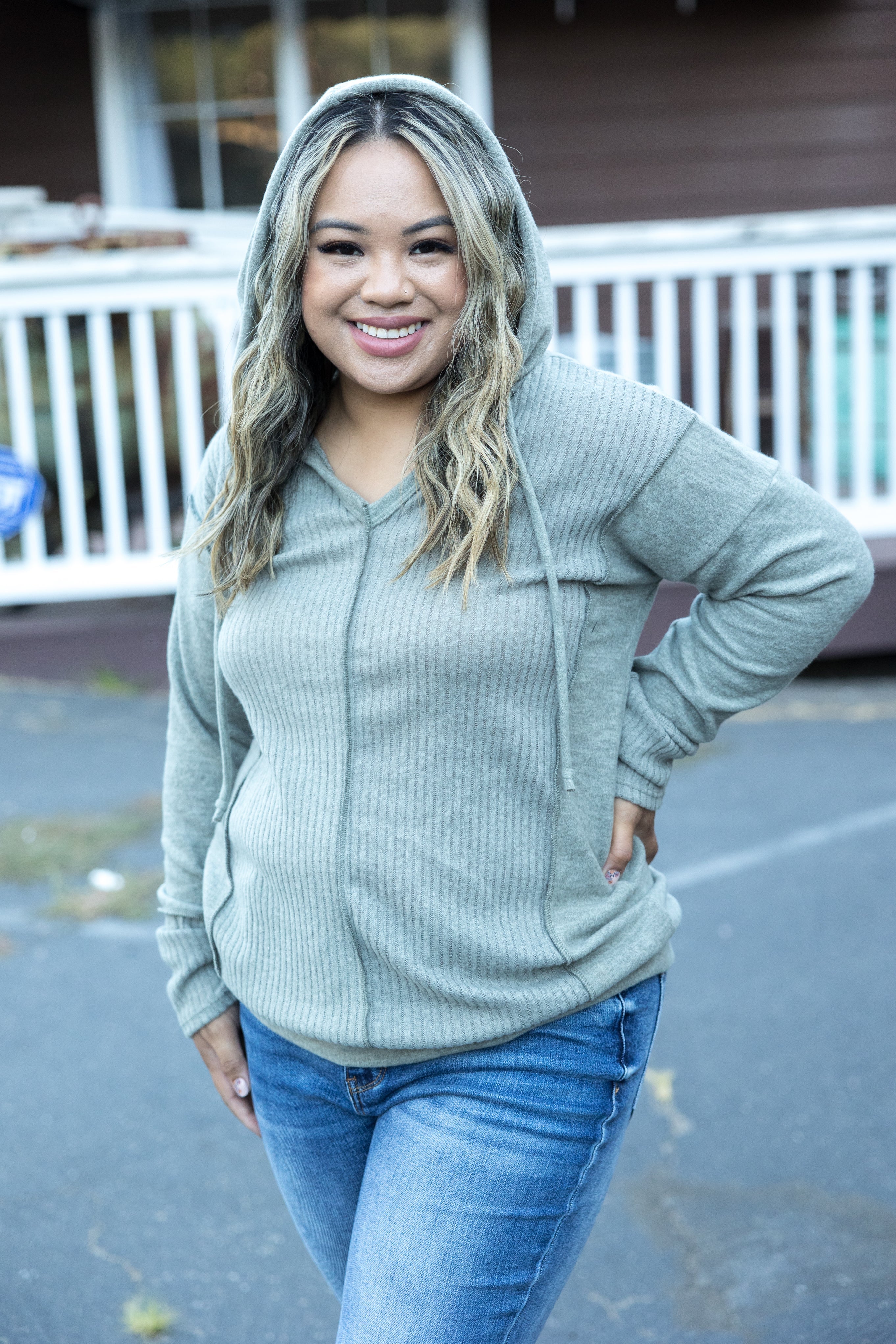 Brush Your Cares Away Hoodie - Army Green – Simply B